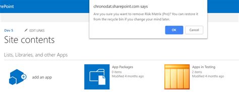 how to remove app for sharepoint instances from a