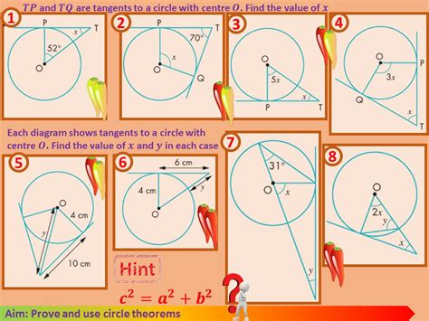 Circle Theorems Sequence Of Lessons 9 Theorems With Questions And