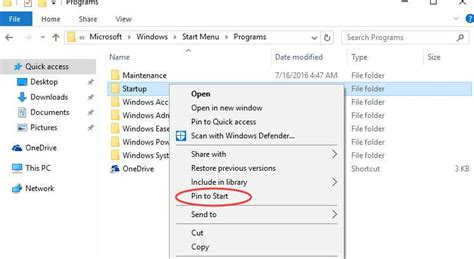Win Startup Folder