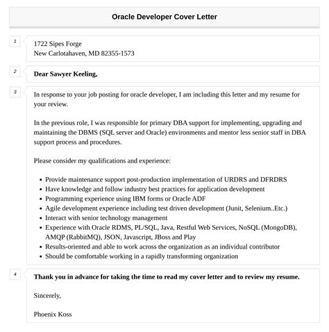 oracle developer cover letter velvet jobs