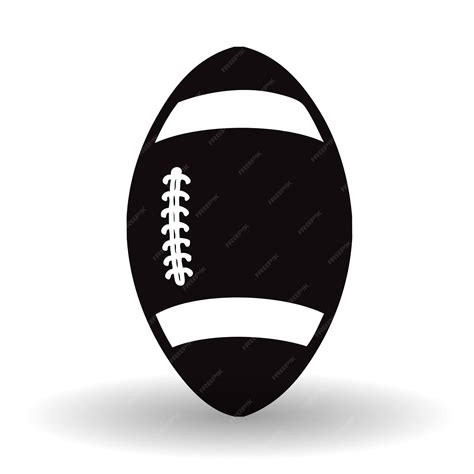 Icône De Ballon De Rugby Football Américain Avec Ombre Sur Illustration