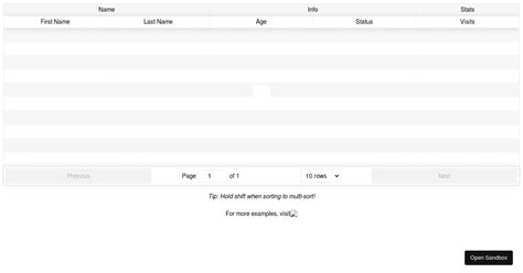 react table simple table codesandbox