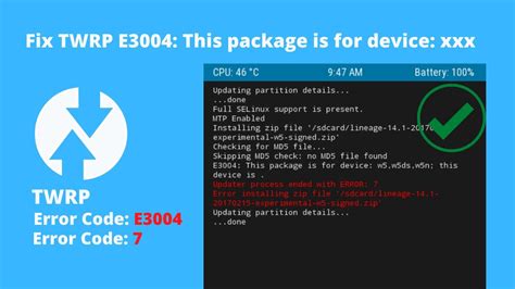 fix twrp flashing error e3004 this package is for device xxx youtube