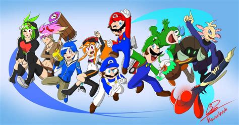 Smg4 10th Anniversary 1st Set By Flowerbruh On Deviantart Super Mario