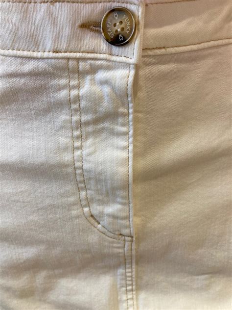 Off White Stretch Denim Skirt Maya Maya Ltd