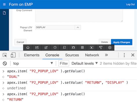 page items and javascript more than s and v