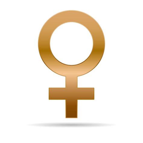 Female Gender Symbol Venus Gold Isolated White Background 38258287