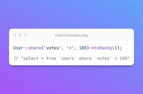 to raw sql get raw sql from laravel made with laravel