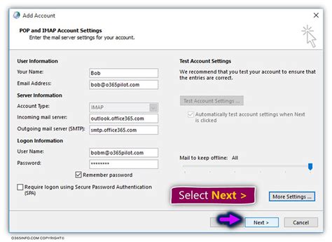 Configure Outlook To Access Office 365 Mailbox Using Imap And Smtp