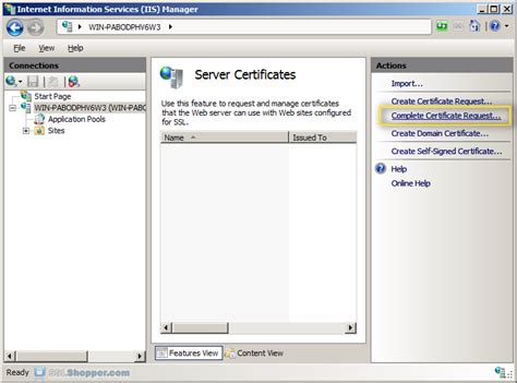 Installing An Ssl Certificate In Windows Server 2008 Iis 7 0