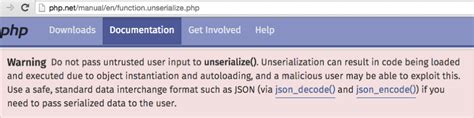 remote code execution via php [unserialize] notsosecure