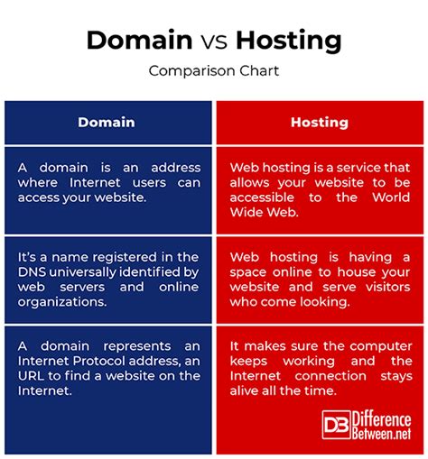 domain vs hosting
