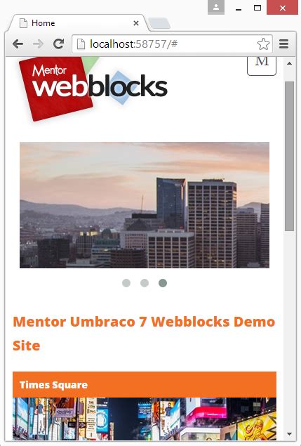 mentor web blocks
