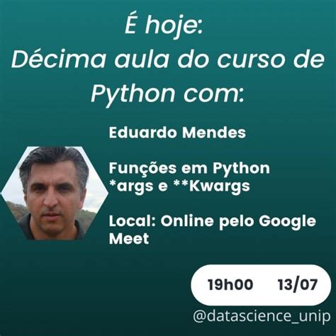 funções em python args e kwargs em são josé do rio pardo 2022 sympla