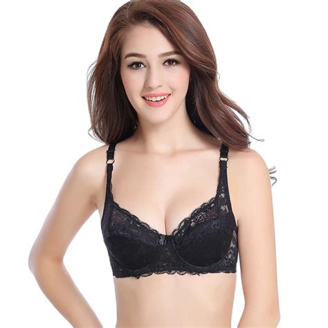 Buy Women Sexy Underwire Padded Up Embroidery Lace Bra