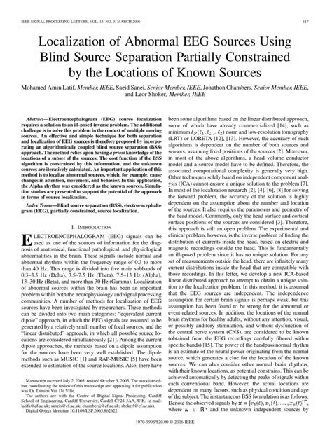 Pdf Localization Of Abnormal Eeg Sources Using Blind Source