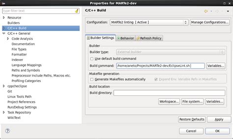 eclipse configuration — marte2 v1 0 0 documentation
