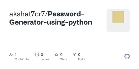 Github Akshat7cr7 Password Generator Using Python