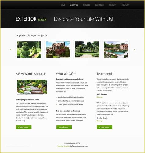 top free jquery templates for websites of web page design templates