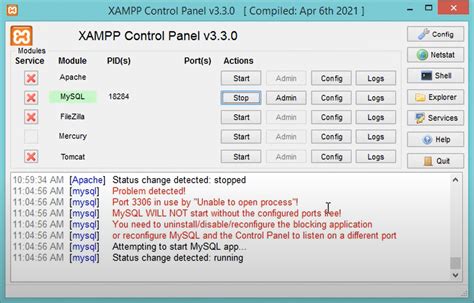xampp mysql shutdown unexpectedly blastcoding