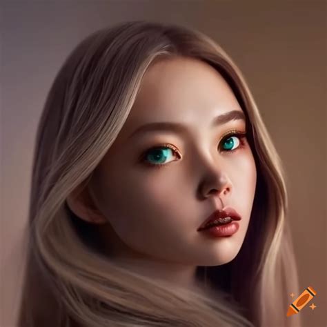 Beautiful Woman Portrait Real Life Super Detailed Enhanced Morphs Into