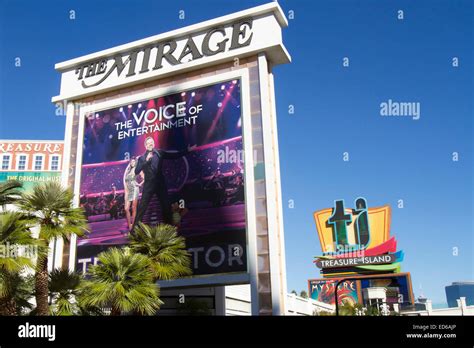 Las Vegas Nv Usa December 22 2014 Signs In Front Of The Mirage