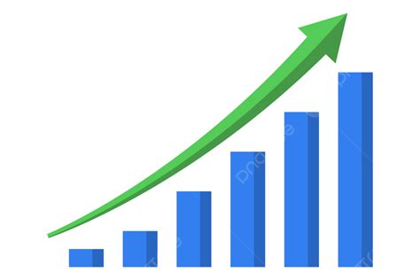 Economia Azul Cresce Design De Gráfico Com Seta Verde Para Cima Png