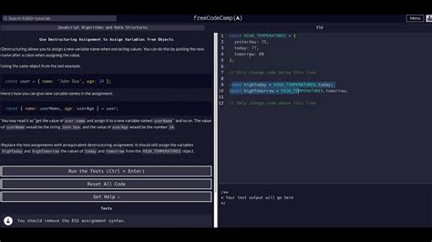 10 destructuring assignment to assign variables from objects es6