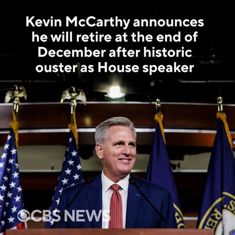 Cbs News Former House Speaker Kevin Mccarthy Wont Run