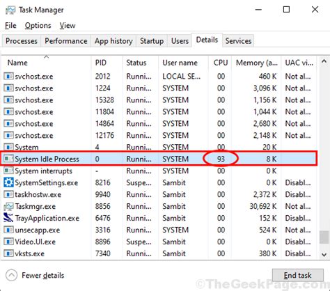 fix system idle process is having a high cpu usage