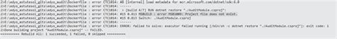 core dockerfile issue msbuild error msb1009 project file does