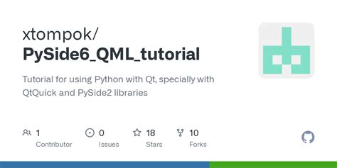 github xtompok pyside6 qml tutorial tutorial for using python with