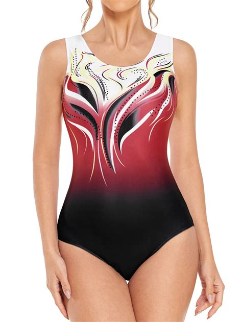 Custom Womens Sublimated Bodysuit Tank Ballerina Outfit Adult Dance