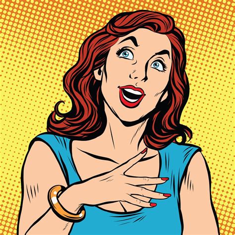 Emotional Beautiful Woman Pop Art People Illustrations ~ Creative Market