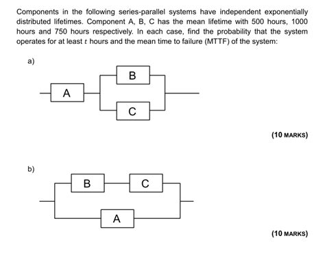solved components in the following series parallel systems