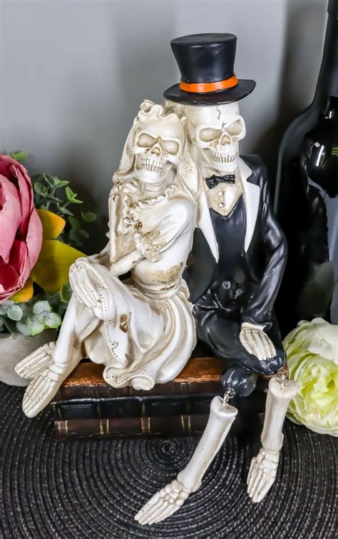 Ebros Day Of The Dead Love Never Dies Barefoot Skeleton Couple Wedding