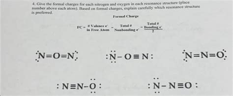 Solved 4 Give The Formal Charges For Each Nitrogen And