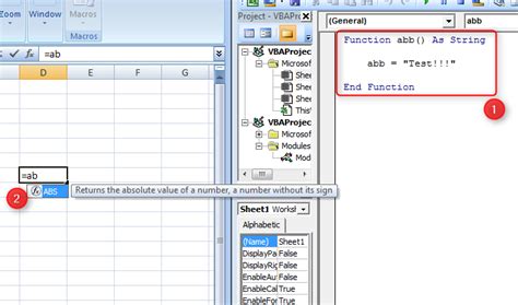 how to use the autocomplete feature for vba function in excel 2007 with