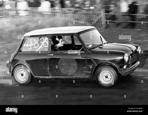 Female Driver Racing Mini Cooper At Loton Park Hill Climb 1968 Picture