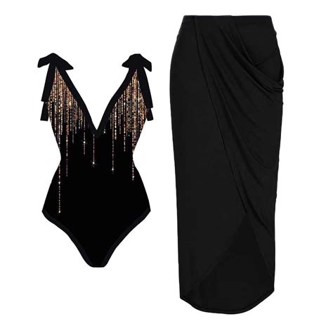 Fashion Solid Color Star Print Bikini V Neck Sexy Bow Suspender
