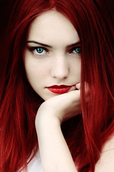 Dark Auburn Hair With Blue Eyes