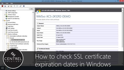 How To Check Ssl Certificate Expiration Dates In Windows