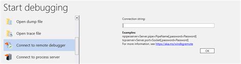windbg preview remote process server and dump file sessions