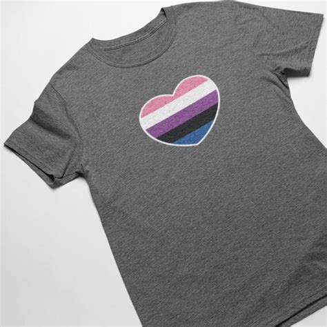 Gender Fluid Pride Flag Heart Super Soft Tee Gender Fluid Etsy