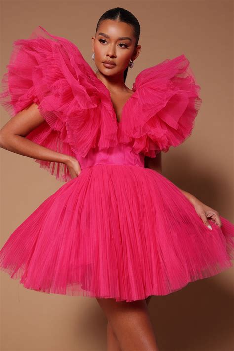 Delaney Tulle Mini Dress Pink Fashion Nova Luxe Fashion Nova