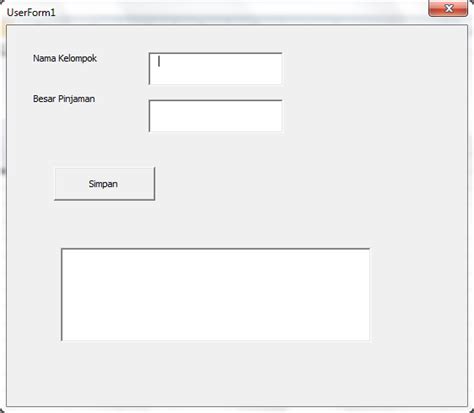 menampilkan input data pada listbox macro excel