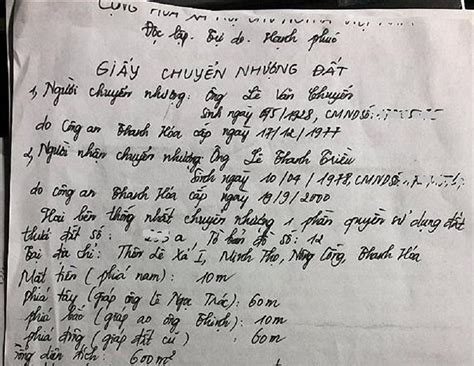 Mẫu Giấy Chuyển Nhượng đất Viết Tay Là Gì Có Nên Sử Dụng