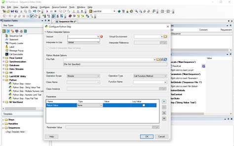 version select blank for python step types national instruments