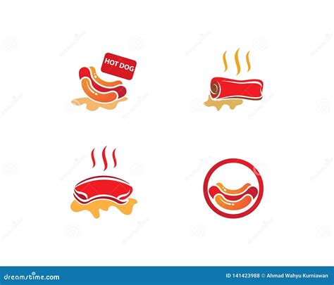 Vetor Do Logotipo Do Cachorro Quente Ilustração Do Vetor Ilustração