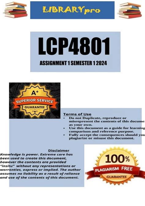 Lcp4801 Assignment 2 Complete Answers Semester 1 2024 International